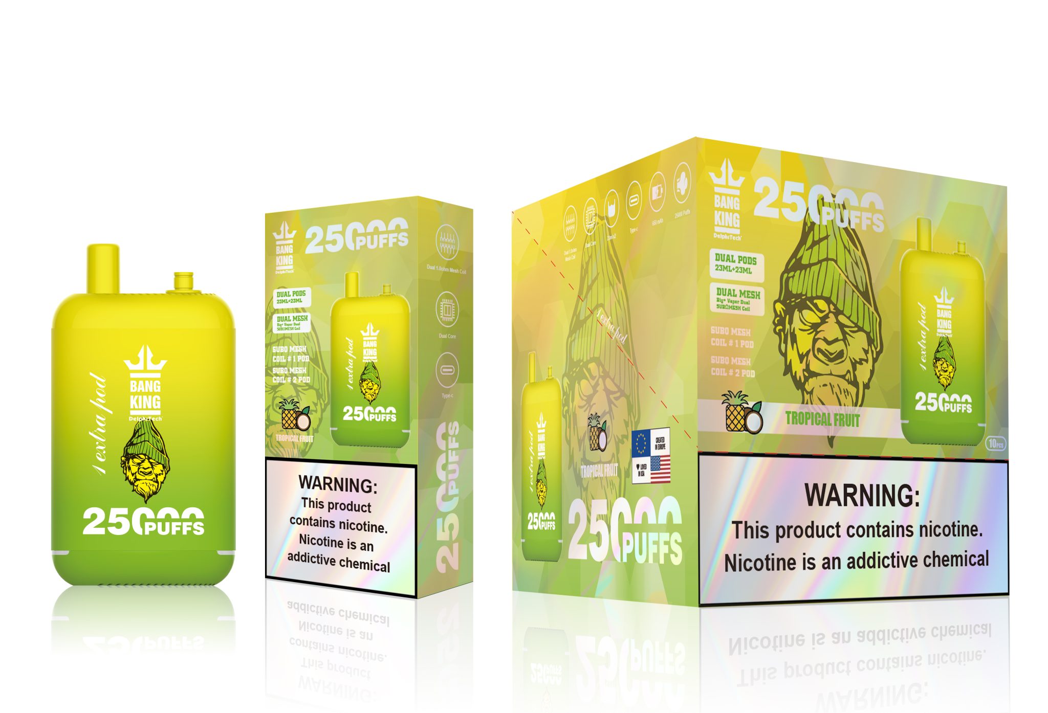 Mit der Tropical Fruit Bang King DelphiTreh 25000 Puffs erhalten Sie ...